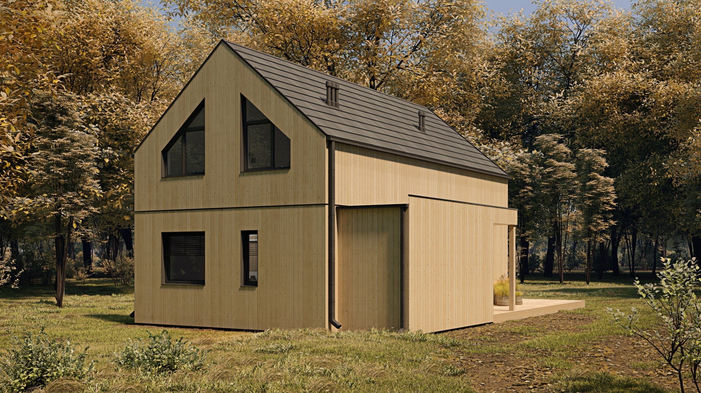 Prime House 110 - Dom prefabrykowany z uż. poddaszem [2024]